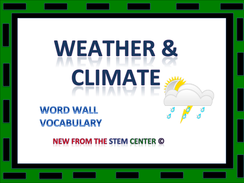 Weather: Word Wall | Teaching Resources