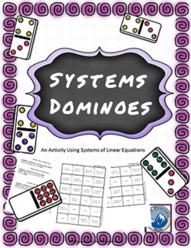 Systems of Linear Equations Domino Set | Teaching Resources
