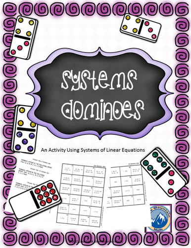 Systems of Linear Equations Domino Set | Teaching Resources