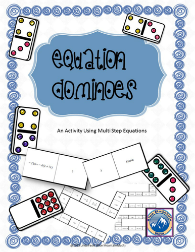Multi Step Equation Domino Set | Teaching Resources