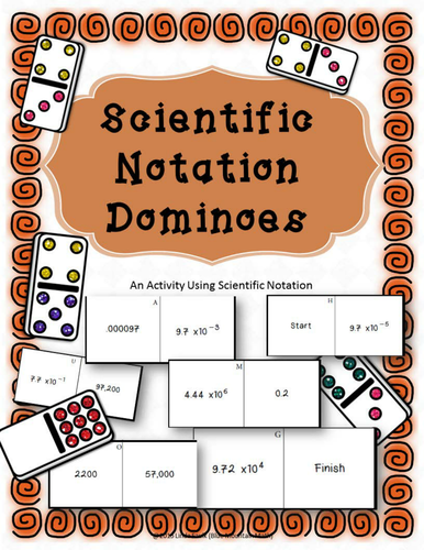 Scientific Notation Domino Set | Teaching Resources