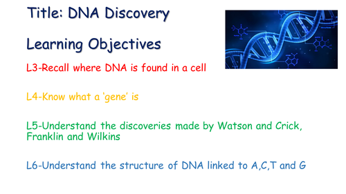 DNA structure and discovery | Teaching Resources