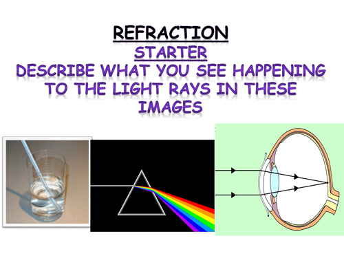 Refraction - KS3 or KS4 by faaiza54321 - UK Teaching Resources - TES