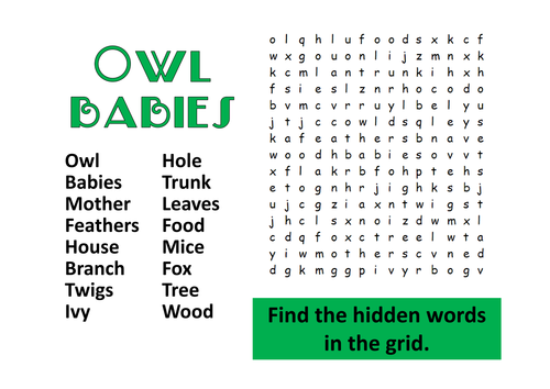 OWL BABIES STORY TEACHING RESOURCES, LITERACY, READING, EYFS, KS 1-2 ...