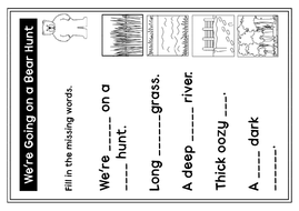 WE'RE GOING ON A BEAR HUNT STORY TEACHING RESOURCES SACK EYFS KS1 ...