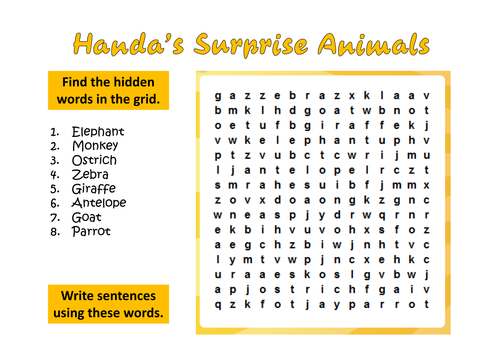 HANDA'S SURPRISE AND HANDA'S HEN HUGE STORY TEACHING RESOURCES EYFS KS1 ...