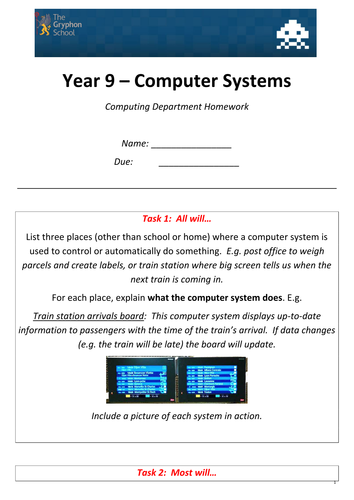 Computer Systems Unit of work - Year 9 | Teaching Resources