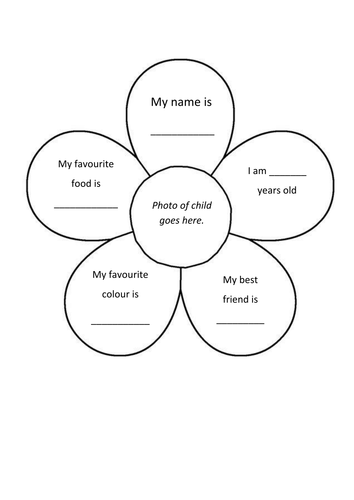 All about me Flower! Transition week / Icebreakers by InspirePrimary ...
