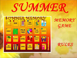 Summer Memory Game | Teaching Resources