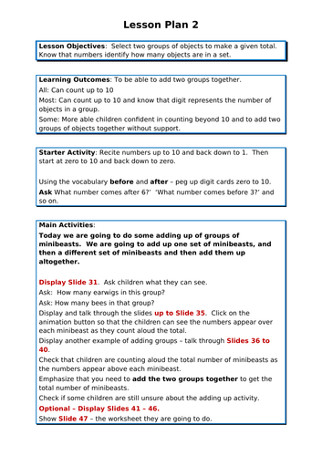 Addition Counting Minibeasts Bugs Insects Worksheets Activities ...