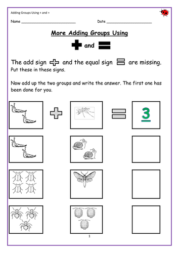 Addition Counting Minibeasts Bugs Insects Worksheets Activities ...