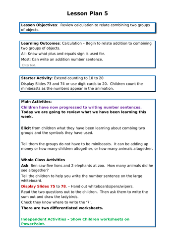 Addition Counting Minibeasts Bugs Insects Worksheets Activities ...