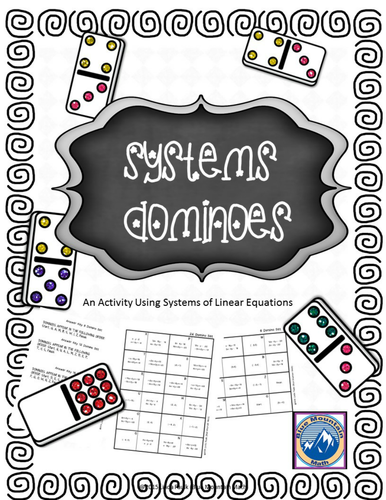 Free System of Equations Domino Set of 8 | Teaching Resources