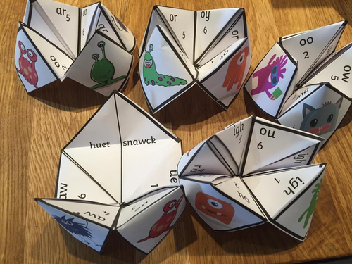 a set of 3 paper fortune phonics games Year 1 Reception Phonic screen ...