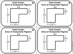 Area of Composite Figures Task Cards | Teaching Resources