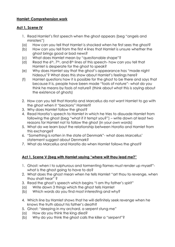 GCSE English Literature Hamlet by William Shakespeare | Teaching Resources