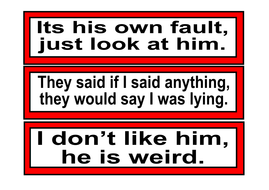 BULLYING TEACHING RESOURCES SCHOOL BULLY VICTIM BEHAVIOUR DISPLAY ...