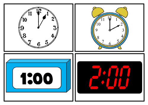 TELLING THE TIME TEACHING RESOURCES EYFS KS 1-2 MATHS NUMERACY OCLOCK ...