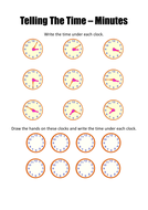 TELLING THE TIME TEACHING RESOURCES EYFS KS 1-2 MATHS NUMERACY OCLOCK ...