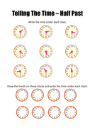 TELLING THE TIME TEACHING RESOURCES EYFS KS 1-2 MATHS NUMERACY OCLOCK ...