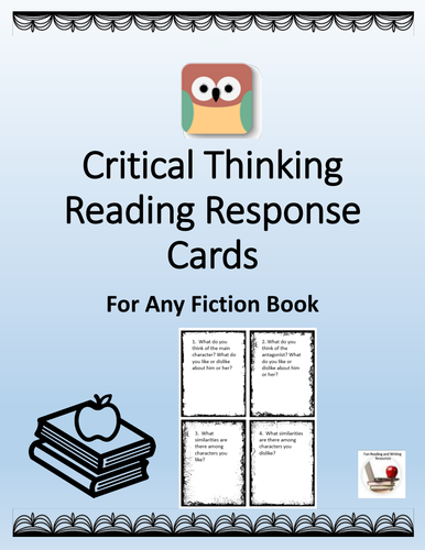 Critical Thinking Reading Response Cards | Teaching Resources