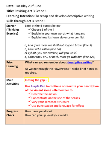 Romeo & Juliet Scheme of Learning | Teaching Resources