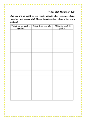 Parent Engaging Homework | Teaching Resources