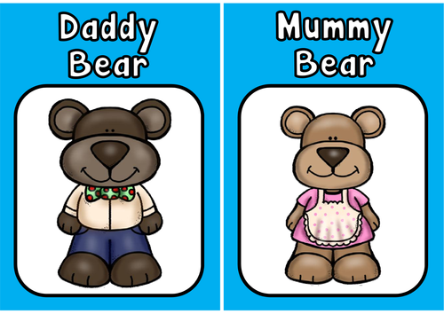 GOLDILOCKS AND THREE BEARS STORY TEACHING RESOURCES EYFS KS 1-2 ...