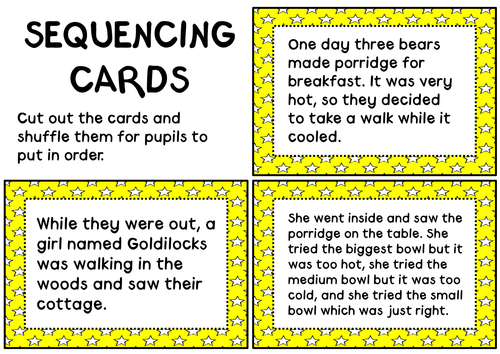 GOLDILOCKS AND THREE BEARS STORY TEACHING RESOURCES EYFS KS 1-2 ...