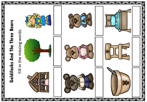 GOLDILOCKS AND THREE BEARS STORY TEACHING RESOURCES EYFS KS 1-2 ...