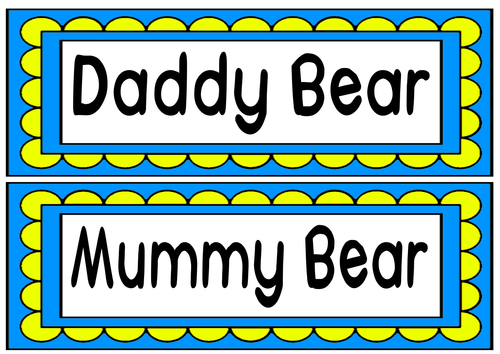 GOLDILOCKS AND THREE BEARS STORY TEACHING RESOURCES EYFS KS 1-2 ...