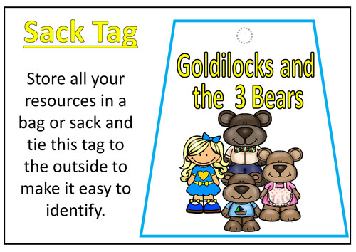 GOLDILOCKS AND THREE BEARS STORY TEACHING RESOURCES EYFS KS 1-2 ...
