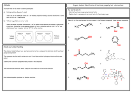 A Level Chemistry: Organic Analysis | Teaching Resources