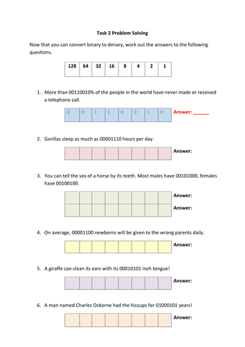 Year 8 Computing and Data Representation | Teaching Resources