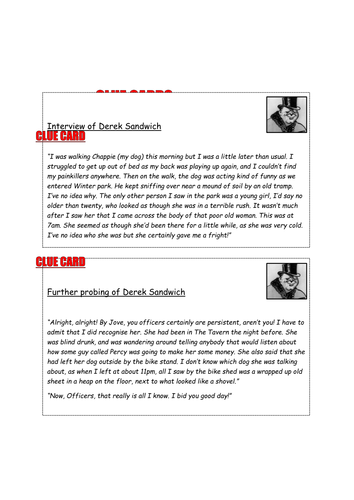 Murder Mystery Investigation! | Teaching Resources