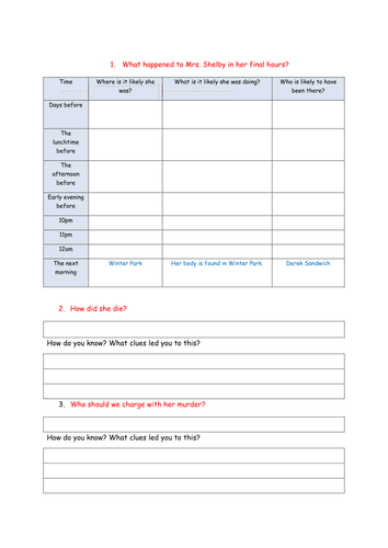 Murder Mystery Investigation! by TandLGuru - Teaching Resources - TES
