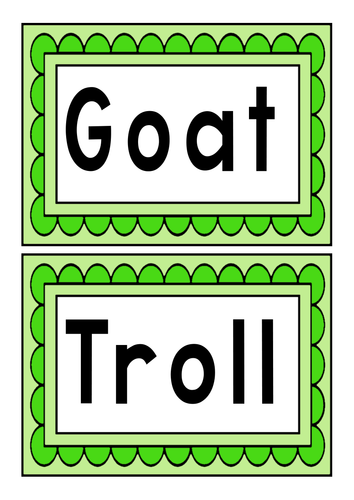 THREE BILLY GOATS GRUFF STORY TEACHING RESOURCES EYFS KS 1-2 LITERACY ...