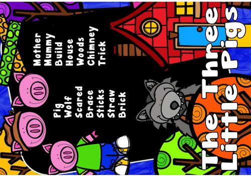 THREE LITTLE PIGS STORY TEACHING RESOURCES EYFS KS 1-2 ENGLISH LITERACY ...