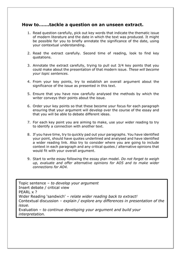 English Literature A-Level: Collection of resources to help improve ...