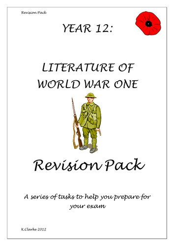 World War One Literature at A-Level: Booklet teaching students how to ...