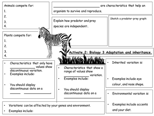 Year 8 Biology Revision (Activate 2) | Teaching Resources