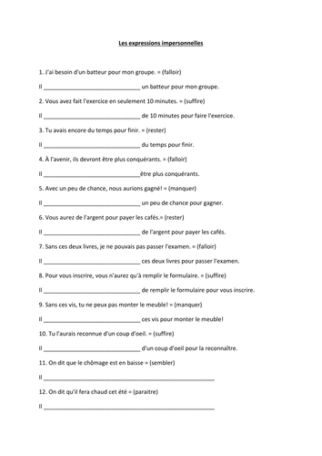 A-level French grammar | Teaching Resources