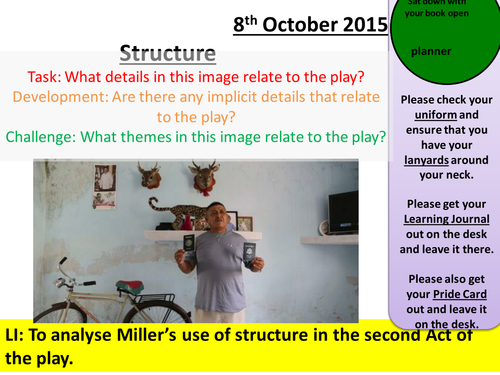 Full PowerPoint Lessons and Scheme of Work for A View From A Bridge ...