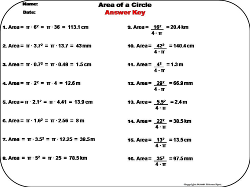 Area of a Circle Task Cards | Teaching Resources