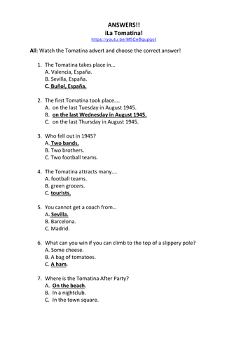 Spanish Teaching Resources. La Tomatina. End of term lesson! | Teaching ...