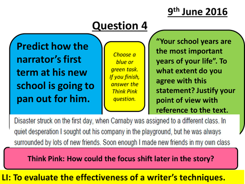 Full PowerPoint Lessons for AQA GCSE English Language Paper 1 ...