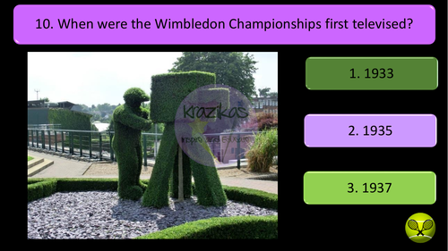 Wimbledon / Tennis Quiz | Teaching Resources