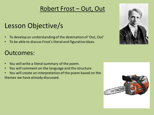 AQA English Literature LITB1 Anthology Robert Frost | Teaching Resources