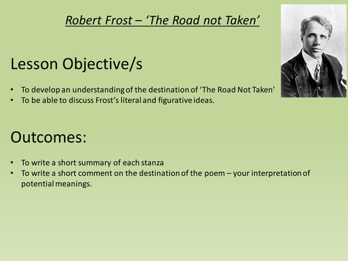 AQA English Literature LITB1 Anthology Robert Frost | Teaching Resources