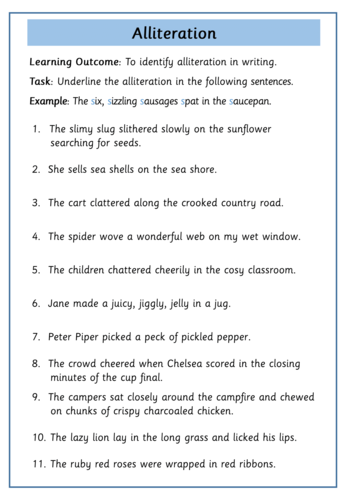 Personification, Alliteration, Similes and Metaphors 47 Worksheets ...